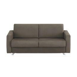 Höffner Schlafsofa aus Mikrofaser München ¦ braun ¦ Maße (cm): B: 195 H: 84 T