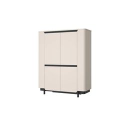 Höffner Highboard Softclose Santori ¦ beige ¦ Maße (cm): B: 130,3 H: 161,1 T: