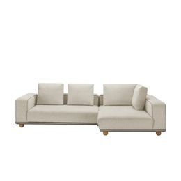 switch Ecksofa aus Mikrofaser Cora ¦ beige ¦ Maße (cm): B: 305 H: 88