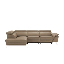 U.N.O uno Ecksofa Leder Dallas ¦ braun ¦ Maße (cm): B: 283 H: 74 T: 228