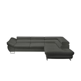 switch Ecksofa aus Kunstleder Fabio ¦ grau ¦ Maße (cm): B: 280 H: 69