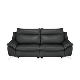 Natuzzi Editions Sofa aus Echtleder Orlando ¦ schwarz ¦ Maße (cm): B: