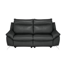 Natuzzi Editions Sofa aus Echtleder Orlando ¦ schwarz ¦ Maße (cm): B: