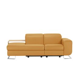 JOOP! Ledersofa 8151 ¦ gelb ¦ Maße (cm): B: 211 H: 74 T: 111