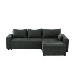 Smart Ecksofa Fania ¦ schwarz ¦ Maße (cm): B: 257 H: 72 T: 208