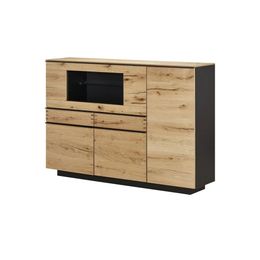 Höffner Highboard Light Line 6 ¦ holzfarben ¦ Maße (cm): B: 176 H: 121 T: 40