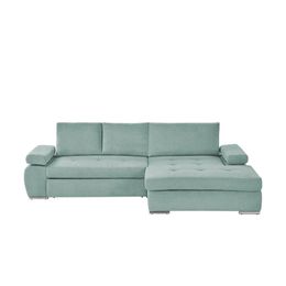 Smart Ecksofa Ibby ¦ grün ¦ Maße (cm): B: 294 H: 73 T: 173