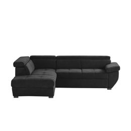 U.N.O uno Ecksofa Formula ¦ schwarz ¦ Maße (cm): B: 262 H: 79 T: 224