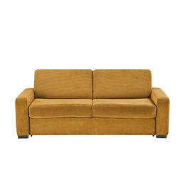 switch Schlafsofa aus Cord Vanila ¦ gelb ¦ Maße (cm): B: 220 H: 87 T: