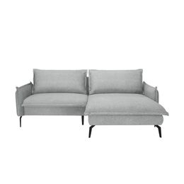 switch Ecksofa aus Mikrofaser Glossy ¦ grau ¦ Maße (cm): B: 225 H: 10