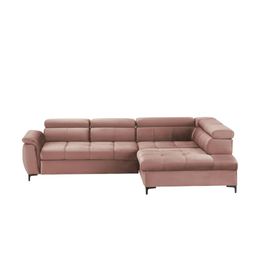 switch Ecksofa Denvo ¦ rosa/pink ¦ Maße (cm): B: 290 H: 94 T: 217