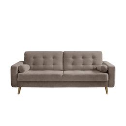 Höffner Schlafsofa mit Bettkasten Fjord ¦ beige ¦ Maße (cm): B: 226 H: 88 T: