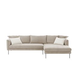 Gray & Jones Ecksofa aus Cord ¦ grau ¦ Maße (cm): B: 284 H: 85 T: 178