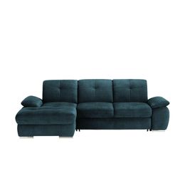 Höffner Ecksofa Gladys ¦ blau ¦ Maße (cm): B: 282 H: 103 T: 197