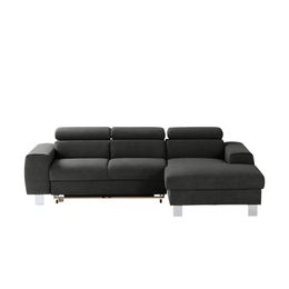 U.N.O uno Ecksofa Los Angeles ¦ schwarz ¦ Maße (cm): B: 244 H: 72 T: 166