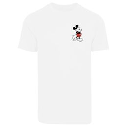 F4NT4STIC T-Shirt 'Disney Mickey Mouse Kickin Retro' Herren Gr&ouml;&szlig;e XL rot / schwarz / wei&szlig;