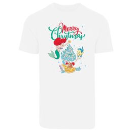F4NT4STIC T-Shirt 'Disney Arielle die Meerjungfrau Weihnachten' Herren Gr&ouml;&szlig;e M hellblau / gr&uuml;n / rot / wei&szlig;
