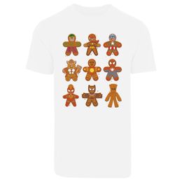 F4NT4STIC Shirt 'Marvel Universe Christmas Gingerbread Avengers' male White size XL