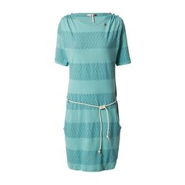 Ragwear Kleid 'CHEGO' Damen Größe 44 türkis / cyanblau / offwhite Winterkleid
