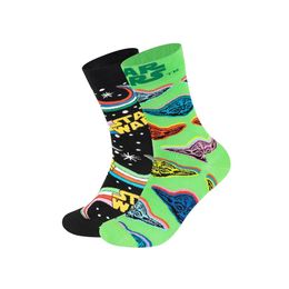 Happy Socks Socks 'Star Wars' female Green, Black size 41-46