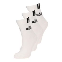 adidas Performance Sportsocken '3-Stripes Linear' Herren Gr&ouml;&szlig;e 34/36 schwarz / wei&szlig;