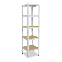 shelfplaza HOME 200x60x60cm Schwerlastregal in weiß mit 5 Böden