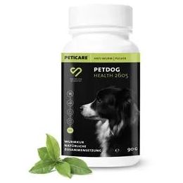 Peticare Wurm-Mix Pulver für Hunde, Natürliche Alternative 90 g