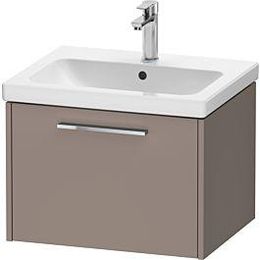 Duravit D-Code Waschtischunterschrank DC4665010430000 Griff Chrom, Basalt Matt, Wandhängend, Auszug 1, 584x400x460 mm