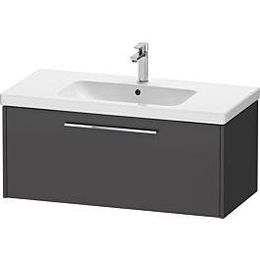 Duravit D-Code Waschtischunterschrank DC4668010490000 Griff Chrom, Graphit Matt, Wandhängend, Auszug 1, 984x400x460 mm