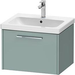 Duravit D-Code Waschtischunterschrank DC4665010HG0000 Griff Chrom, Fjordgrün Matt, Wandhängend, Auszug 1, 584x400x460 mm