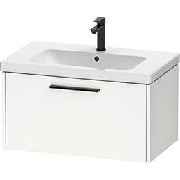 Duravit D-Code Waschtischunterschrank DC46670BD180000 Griff Diamantschwarz, Weiß Matt, Wandhängend, Auszug 1, 784x400x460 mm