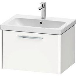 Duravit D-Code Waschtischunterschrank DC4666010180000 Griff Chrom, Weiß Matt, Wandhängend, Auszug 1, 634x400x460 mm