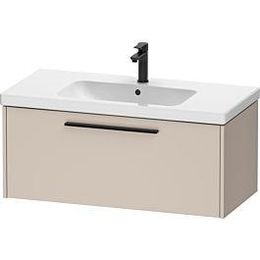 Duravit D-Code Waschtischunterschrank DC46680BD910000 Griff Diamantschwarz, Taupe Matt, Wandhängend, Auszug 1, 984x400x460 mm