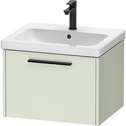 Duravit D-Code Waschtischunterschrank DC46650BDHH0000 Griff Diamantschwarz, Blassgrün Matt, Wandhängend, Auszug 1, 584x400x460 mm