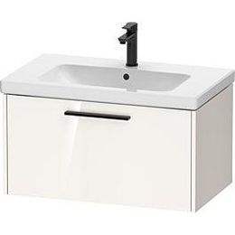 Duravit D-Code Waschtischunterschrank DC46670BD220000 Griff Diamantschwarz, Weiß Hochglanz, Wandhängend, Auszug 1, 784x400x460 mm