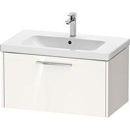 Duravit D-Code Waschtischunterschrank DC4667010220000 Griff Chrom, Weiß Hochglanz, Wandhängend, Auszug 1, 784x400x460 mm