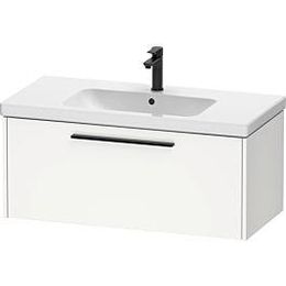 Duravit D-Code Waschtischunterschrank DC46680BD180000 Griff Diamantschwarz, Weiß Matt, Wandhängend, Auszug 1, 984x400x460 mm