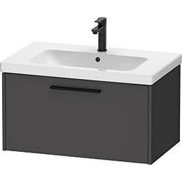 Duravit D-Code Waschtischunterschrank DC46670BD490000 Griff Diamantschwarz, Graphit Matt, Wandhängend, Auszug 1, 784x400x460 mm