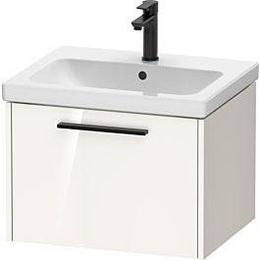 Duravit D-Code Waschtischunterschrank DC46650BD220000 Griff Diamantschwarz, Weiß Hochglanz, Wandhängend, Auszug 1, 584x400x460 mm