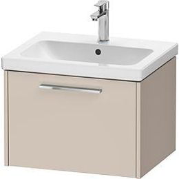 Duravit D-Code Waschtischunterschrank DC4665010910000 Griff Chrom, Taupe matt, Wandhängend, Auszug 1, 584x400x460 mm