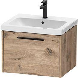 Duravit D-Code Waschtischunterschrank DC46650BD550000 Griff Diamantschwarz, Eiche Marmor, Wandhängend, Auszug 1, 584x400x460 mm