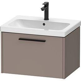 Duravit D-Code Waschtischunterschrank DC46660BD430000 Griff Diamantschwarz, Basalt Matt, Wandhängend, Auszug 1, 634x400x460 mm