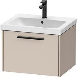 Duravit D-Code Waschtischunterschrank DC46650BD910000 Griff Diamantschwarz, Taupe Matt, Wandhängend, Auszug 1, 584x400x460 mm