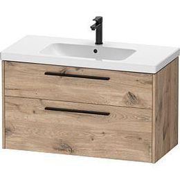 Duravit D-Code Waschtischunterschrank DC46730BD550000 ,Griff Diamantschwarz, Eiche Marmor, Wandhängend, Schubkästen 2, 984x555x460 mm