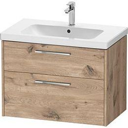 Duravit D-Code Waschtischunterschrank DC4672010550000 ,Griff Chrom, Eiche Marmor, Wandhängend, Schubkästen 2, 784x555x460 mm