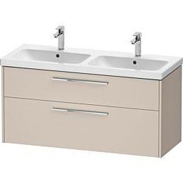 Duravit D-Code Doppel-Waschtischunterschrank DC4674010910000 ,Griff Chrom, Taupe Matt, Wandhängend, Schubkästen 2, 1184x555x460 mm