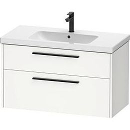 Duravit D-Code Waschtischunterschrank DC46730BD180000 ,Griff Diamantschwarz, Weiß Matt, Wandhängend, Schubkästen 2, 984x555x460 mm