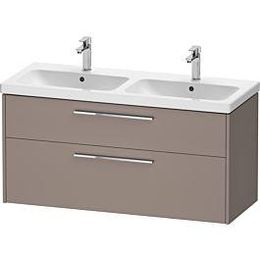 Duravit D-Code Doppel-Waschtischunterschrank DC4674010430000 ,Griff Chrom, Basalt Matt, Wandhängend, Schubkästen 2, 1184x555x460 mm