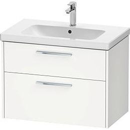 Duravit D-Code Waschtischunterschrank DC4672010180000 ,Griff Chrom, Weiß Matt, Wandhängend, Schubkästen 2, 784x555x460 mm