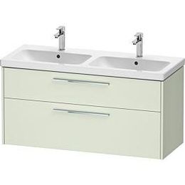 Duravit D-Code Doppel-Waschtischunterschrank DC4674010HH0000 ,Griff Chrom, Blassgrün Matt, Wandhängend, Schubkästen 2, 1184x555x460 mm